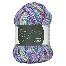 Sockenwolle Flotte Socke 4-fach Linosa von Rellana Garne, T&uuml;rkis/Capri/Altrosa/Flieder, aus Polyacryl