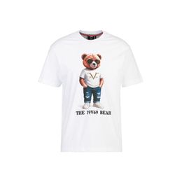 19V69 Italia T-Shirt 'Rafael Cool Bear' Herren Gr&ouml;&szlig;e M dunkelblau / braun / oliv / wei&szlig;