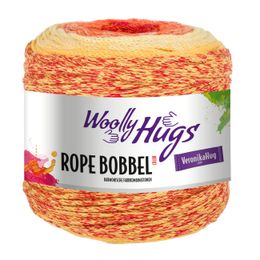 Rope Bobbel von Woolly Hugs, Rot/Gelb, aus Baumwolle