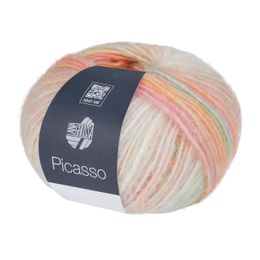 Picasso von Lana Grossa, Creme/Hellbeige/Rosa/Gr&uuml;n/Blassgelb/Curry, aus Schurwolle