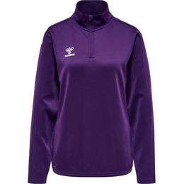 Hummel Sportsweatshirt Damen Gr&ouml;&szlig;e XL dunkellila / wei&szlig;