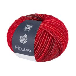 Picasso von Lana Grossa, Rot/Braunrot/Nougat, aus Schurwolle