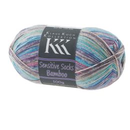 Sockenwolle Sensitive Socks Bamboo von KKK, Blau/Rosa/Hellblau/Lila, aus Polyacryl