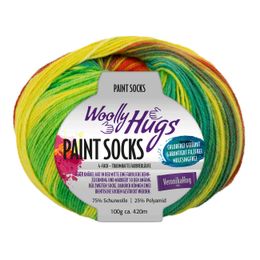 Sockenwolle Paint Socks von Woolly Hugs, Neon/Gelb/Gr&uuml;n, aus Schurwolle