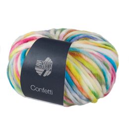 Confetti von Lana Grossa, Flieder/Blauviolett/Rost/Senf/Rohwei&szlig;/Petrol, aus Schurwolle