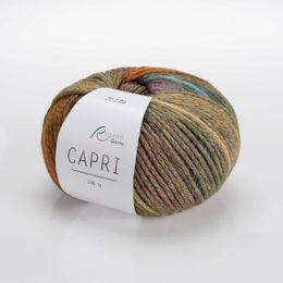 Capri von Rellana Garne, Khaki/Petrol/Kastanie, aus Schurwolle