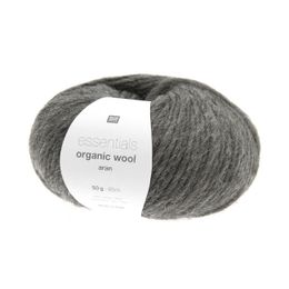Essentials Organic Wool aran von Rico Design, Anthrazit, aus Wolle