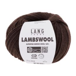 Lambswool von Lang Yarns, Dunkelbraun M&eacute;lange, aus Schurwolle