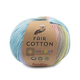 Fair Cotton Granny von Katia, Pastellblau/Helllila/Hellrosa/Beige, aus Baumwolle
