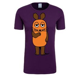 logoshirt T-Shirt 'Die Sendung mit der Maus' Herren Gr&ouml;&szlig;e XS lila