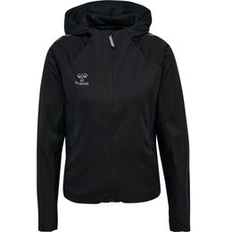 Hummel Athletic Zip-Up Hoodie 'Cima 2.0' female Black size XXL