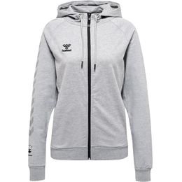 Hummel Athletic Zip-Up Hoodie 'Move Grid' female Grey size S