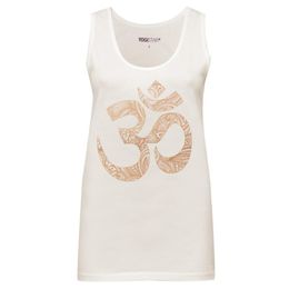 YOGISTAR.COM Sporttop Damen Gr&ouml;&szlig;e S gold / wei&szlig;