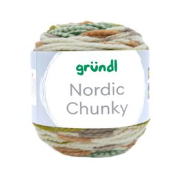 gr&uuml;ndl Nordic Chunky von Gr&uuml;ndl, Tannengr&uuml;n/Graubeige/Limette/Natur, aus Polyacryl