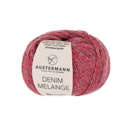 Denim Melange von Austermann , Rot, aus Baumwolle