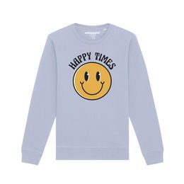 Watapparel Sweatshirt ' Happy times smiley emoji ' male Blue size XS