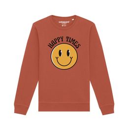 Watapparel Sweatshirt ' Happy times smiley emoji ' male Brown size XXXL