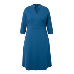 Ulla Popken Kleid Damen Gr&ouml;&szlig;e 54/56 blau Winterkleid