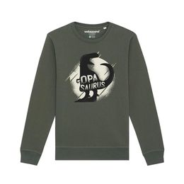 Watapparel Sweatshirt ' Opasaurus ' Herren Gr&ouml;&szlig;e XL oliv / schwarz / wei&szlig;