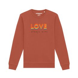 Watapparel Sweatshirt ' Love always wins ' Herren Gr&ouml;&szlig;e XXXL hellbraun / mischfarben