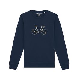 Watapparel Sweatshirt ' Doodle Bike ' male Blue size XXXL