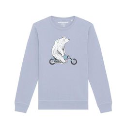 Watapparel Sweatshirt ' B&auml;r auf Bike ' male Blue size M