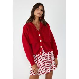 No Matter What Knit Cardigan female Red size L