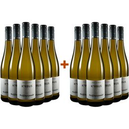 Korbus Wine 6+6 Paket Wei&szlig;burgunder 2025 Trocken - Franken &ndash; Probierpaket Qualit&auml;tswein