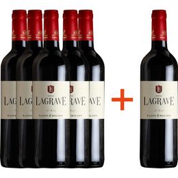 Bordeaux Vignerons 5+1 Paket Ch&acirc;teau Lagrave Le Second Saint Emilion Cuv&eacute;e 2022 Trocken - &ndash; Probierpaket AOP