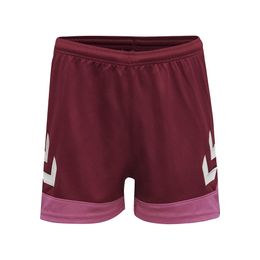 Hummel Sportshorts Damen Gr&ouml;&szlig;e S weinrot / melone / wei&szlig;