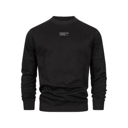 INDICODE JEANS Sweatshirt 'INCliver' Herren Gr&ouml;&szlig;e S schwarz / wei&szlig;