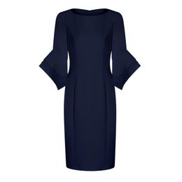 Adrianna Papell Cocktail Dress 'Knit Crepe Tiered Sleeve Dress' female Blue size 38