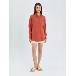 MixRay Bluse Damen Gr&ouml;&szlig;e S rostbraun