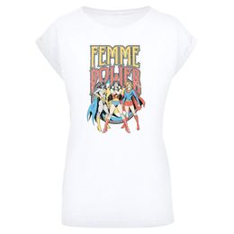 F4NT4STIC T-Shirt 'DC Comics Wonder Woman Femme Power' Damen Gr&ouml;&szlig;e XXXL blau / gelb / pastellrot / wei&szlig;
