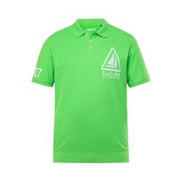 Men Plus Poloshirt Herren Gr&ouml;&szlig;e 7XL neongr&uuml;n / wei&szlig;