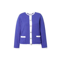 Studio Untold Strickjacke Damen Gr&ouml;&szlig;e 5XL/6XL violettblau / wei&szlig;