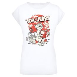 F4NT4STIC Shirt 'Tom and Jerry TV Serie Rocket Prank' female White size XXXL