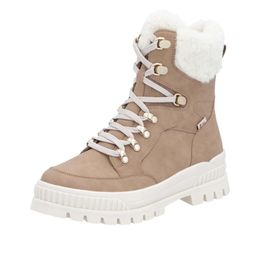Rieker Schn&uuml;rstiefelette 'Evolution' Damen Gr&ouml;&szlig;e 38 dunkelbeige / wei&szlig; Winterschuhe