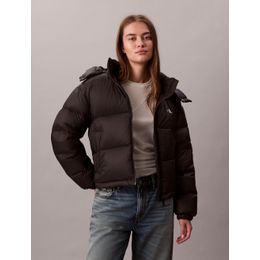 Damen Steppjacke "ESSENTIAL MIDWEIGHT PUFFER JACKE", schwarz, Gr. XL, Calvin Klein Jeans, unifarben, Web, Obermaterial: 100% Polyamid, Jacken, Mit