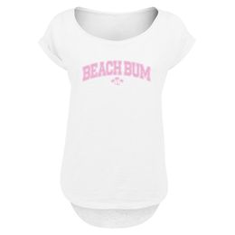 F4NT4STIC T-Shirt 'Beach Bum Summer Varsity Retro' Damen Gr&ouml;&szlig;e XL pink / wei&szlig;