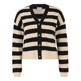 Vero Moda Girl Strickjacke 'ELYA' M&auml;dchen Gr&ouml;&szlig;e 134/140 creme / schwarz