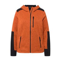 Ulla Popken Zip-Up Hoodie female Orange size 54-56