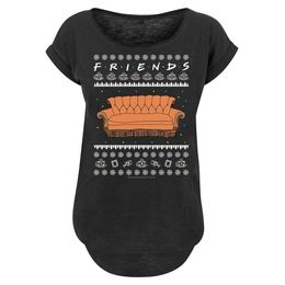 F4NT4STIC Shirt 'Friends Fair Isle Couch' female Black size XXL
