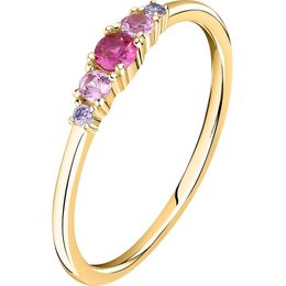 Christ Ring Damen Gr&ouml;&szlig;e 54 gold / lila / pink