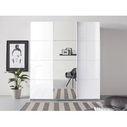 Schwebet&uuml;renschrank Rauch "Kleiderschrank Schrank Garderobe TOPSELLER OTELI inkl. Inneneinteilung", wei&szlig; (wei&szlig;, hochglanz wei&szlig;), B:203cm H:229cm T:62cm, Holzwerkstoff, Schr&auml;nke, Schwebet&uuml;renschrank, mit 3 Innenschubladen sowie zus&auml;tzlichen Einlegeb&ouml;den MADE IN GERMANY
