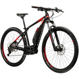 E-Bike KROSS "E-MTB Level Boost 1.0 504 29 Zoll schwarz" Gr. 41, schwarz (schwarz, schwarz), Elektrofahrr&auml;der, Damen, 41cm, 29 Zoll (73,66cm), Pedelec, Elektrofahrrad f&uuml;r Damen und Herren, MTB