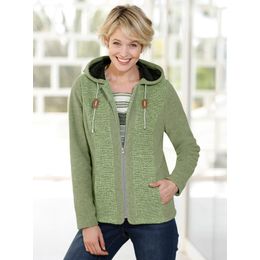 Langjacke Classic Basics, Damen, Gr. 44, gr&uuml;n (reseda), 100% Polyester, meliert, Jacken Langjacke