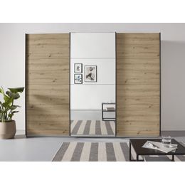 Schwebet&uuml;renschrank Rauch "Kleiderschrank Schrank Garderobe TOPSELLER OTELI inkl. Inneneinteilung", braun (eiche artisan), B:271cm H:210cm T:62cm, Holzwerkstoff, Schr&auml;nke, Schwebet&uuml;renschrank, mit 3 Innenschubladen sowie zus&auml;tzlichen Einlegeb&ouml;den MADE IN GERMANY