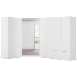 Schrank-Set Rauch "Kleiderschrank Schrank Garderobe W&auml;scheschrank COSTA mit Spiegel", wei&szlig; (alpinwei&szlig;), B:208cm H:197cm T:298cm, Holzwerkstoff, Kastenm&ouml;bel-Sets, viel Platz, grifflose Front und Push-to-Open Funktion MADE IN GERMANY