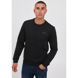 Sweatshirt Blend "BHDOWNTON CREW", Herren, Gr. XXL, blau (schwarz, navy), Sweatware, Obermaterial: 50% Baumwolle, 50% Polyester, unifarben, Basic, normal normal, Rundhals, B&uuml;ndchen, Sweatshirts Sweatshirt